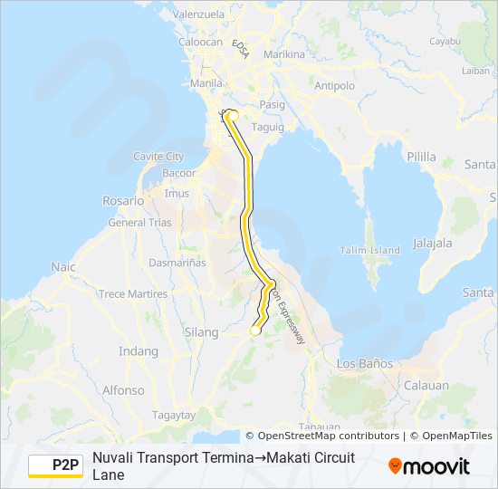 p2p Route: Schedules, Stops & Maps - Nuvali Transport Termina‎→Makati ...