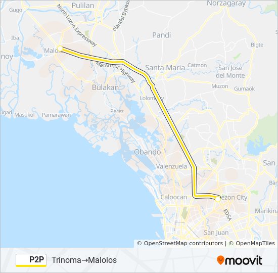 p2p Route: Schedules, Stops & Maps - Trinoma‎→Malolos (Updated)