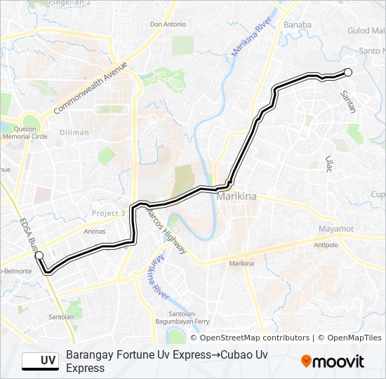uv Route: Schedules, Stops & Maps - Barangay Fortune Uv Express‎→Cubao ...