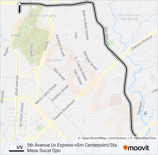 uv Route: Schedules, Stops & Maps - 5th Avenue Uv Express‎→Sm ...