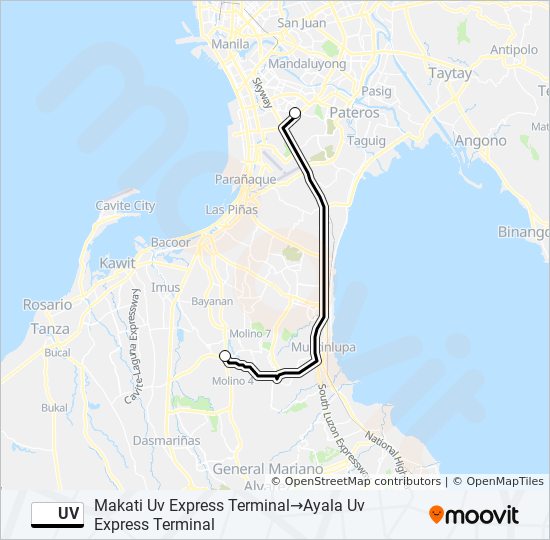 uv Route: Schedules, Stops & Maps - Makati Uv Express Terminal‎→Ayala ...