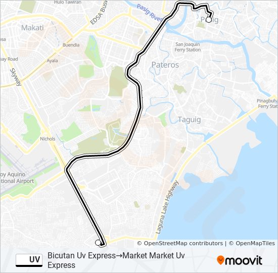 uv Route: Schedules, Stops & Maps - Bicutan Uv Express‎→Market Market ...
