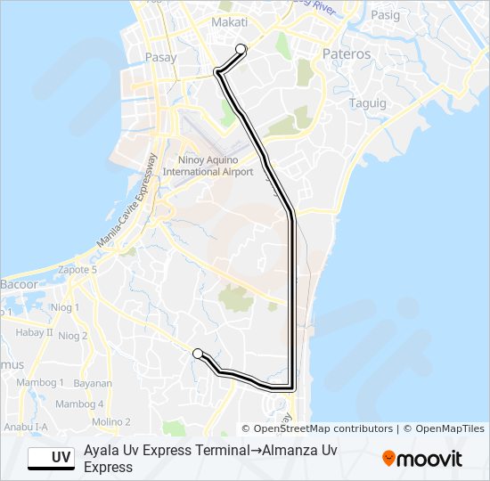 uv Route: Schedules, Stops & Maps - Ayala Uv Express Terminal‎→Almanza ...