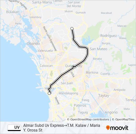 uv Route: Schedules, Stops & Maps - Almar Subd Uv Express‎→T.M. Kalaw ...