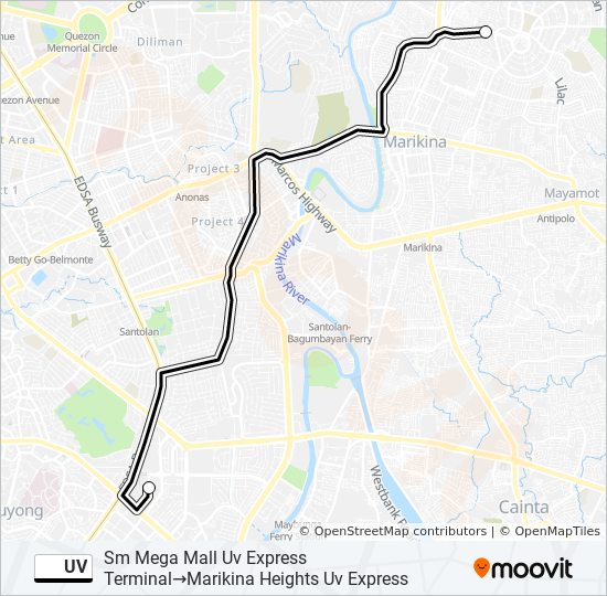 uv Route: Schedules, Stops & Maps - Sm Mega Mall Uv Express Terminal‎→ ...