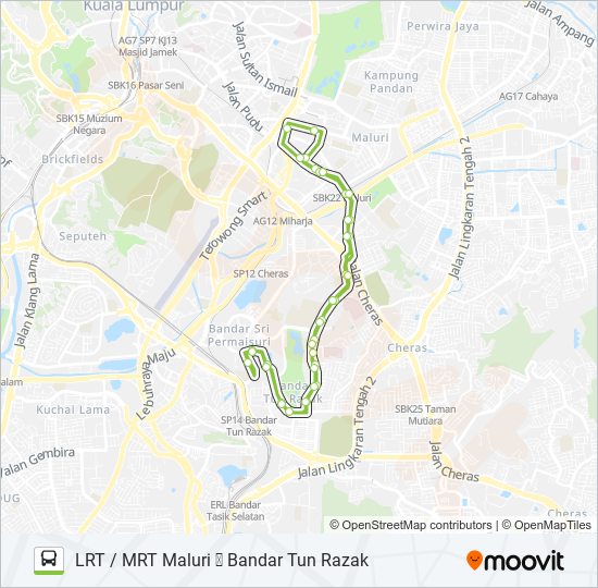 gokl11grey Route: Schedules, Stops & Maps - LRT / MRT Maluri ↺ Bandar ...