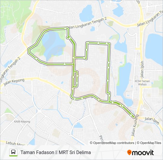 GOKL12CREAM Route: Schedules, Stops & Maps - Taman Fadason ↺ MRT Sri ...