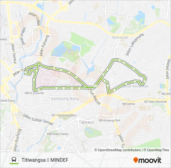 GOKL05ORANGE Route: Schedules, Stops & Maps - Titiwangsa ↺ Mindef (Updated)