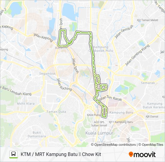 GOKL08MAROON Route: Schedules, Stops & Maps - KTM / MRT Kampung Batu ↺ ...