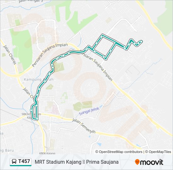 T457 Route: Schedules, Stops & Maps - MRT Stadium Kajang ↺ Prima ...