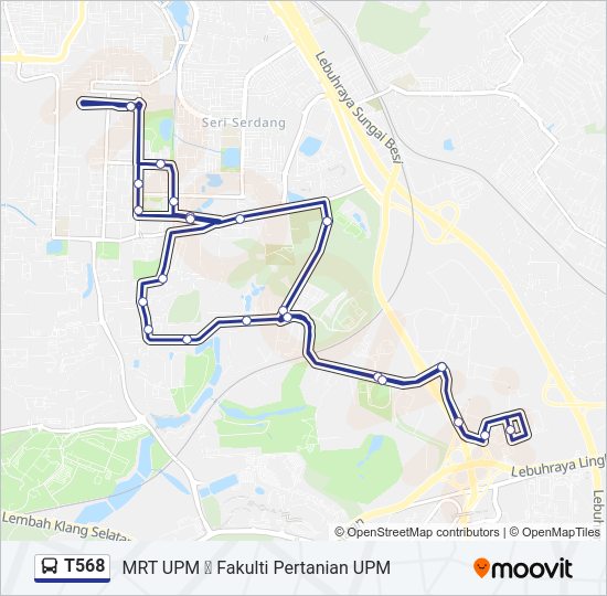 T568 Route: Schedules, Stops & Maps - MRT UPM ↺ Fakulti Pertanian UPM ...