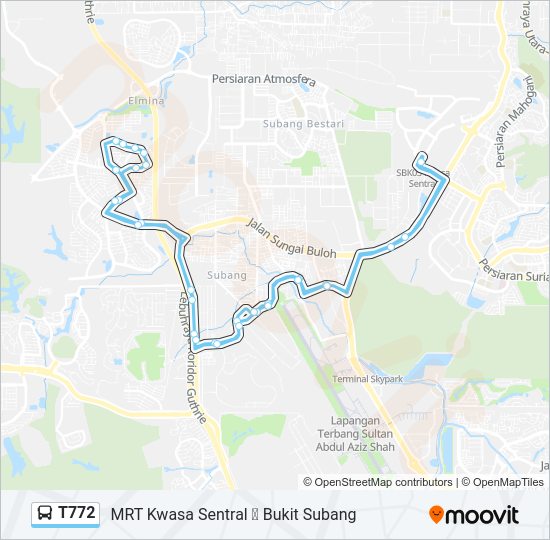 T772 Route: Schedules, Stops & Maps - MRT Kwasa Sentral ↺ Bukit Subang ...