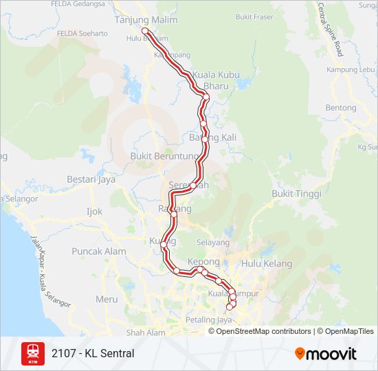 2 Route: Schedules, Stops & Maps - 2107 - KL Sentral (Updated)
