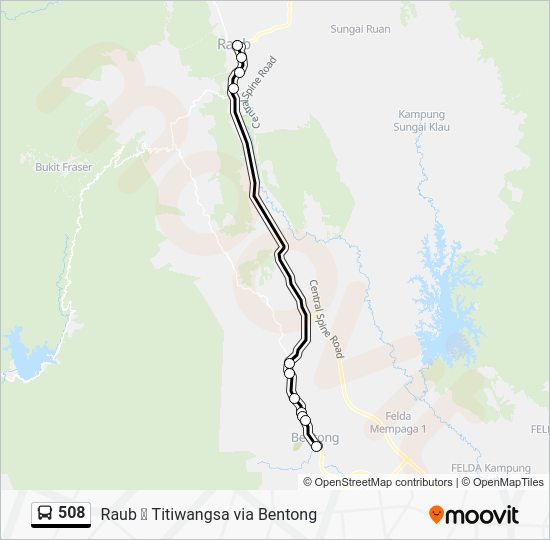 508 Route: Schedules, Stops & Maps - Raub -> Bentong (Updated)