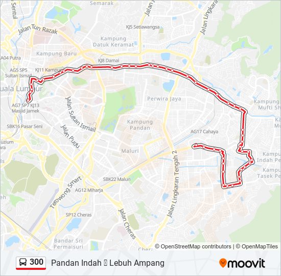 300 Route: Schedules, Stops & Maps - Pandan Indah (Updated)