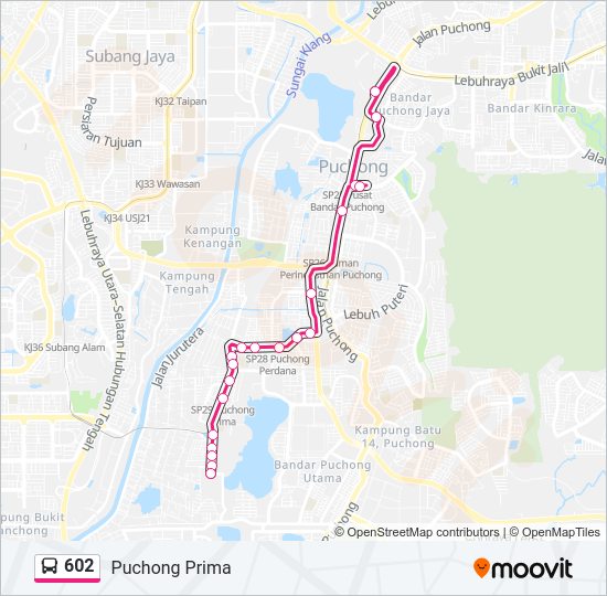 602 Route: Schedules, Stops & Maps - Puchong Prima (Updated)