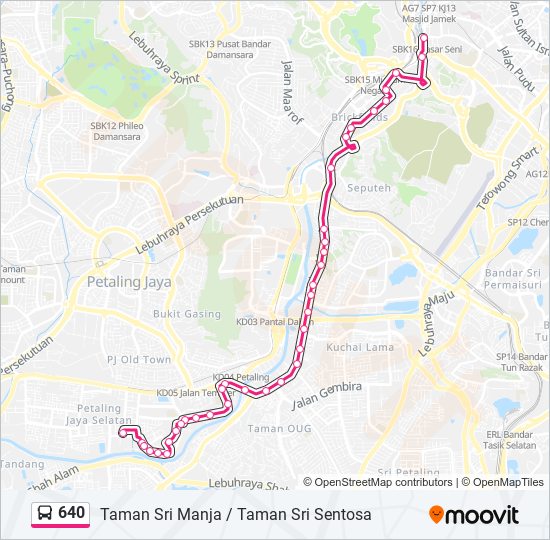 640 Route: Schedules, Stops & Maps - Taman Sri Manja / Taman Sri ...