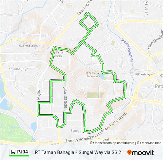 pj04 Route: Schedules, Stops & Maps - LRT Taman Bahagia ↺ Sea Park Via ...