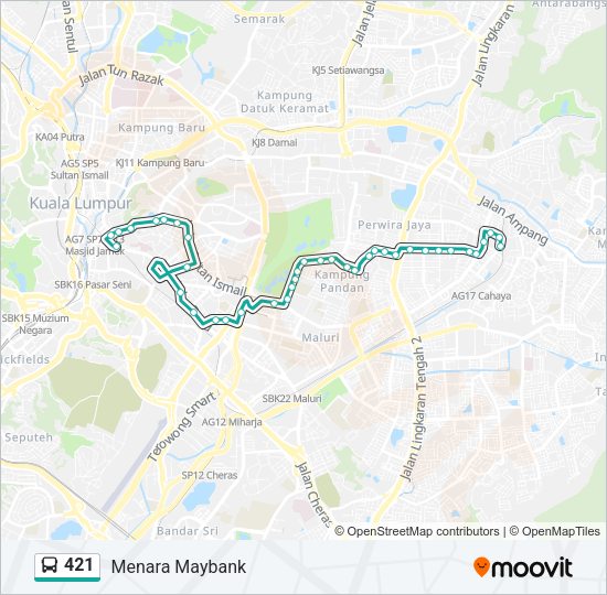 421 Route: Schedules, Stops & Maps - Menara Maybank (Updated)