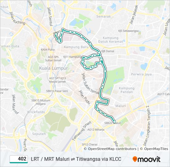 402 Route: Schedules, Stops & Maps - LRT / MRT Maluri (Updated)
