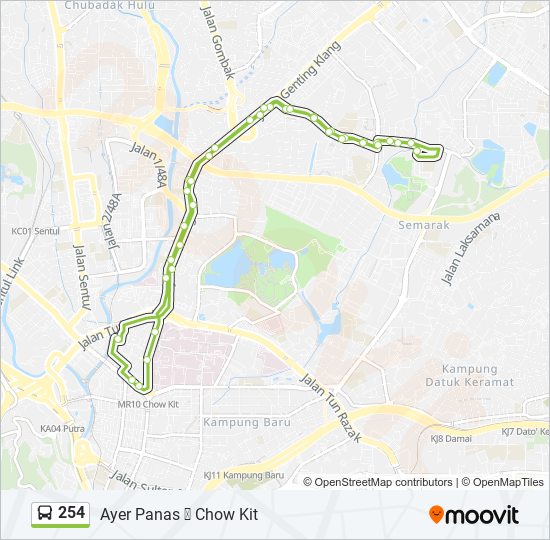 254 Route: Schedules, Stops & Maps - Ayer Panas ↺ Chow Kit (Updated)