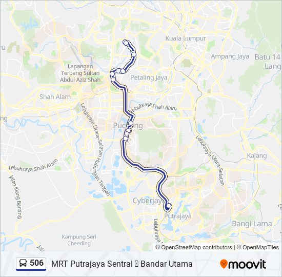 506 Route: Schedules, Stops & Maps - MRT Putrajaya Sentral (Updated)