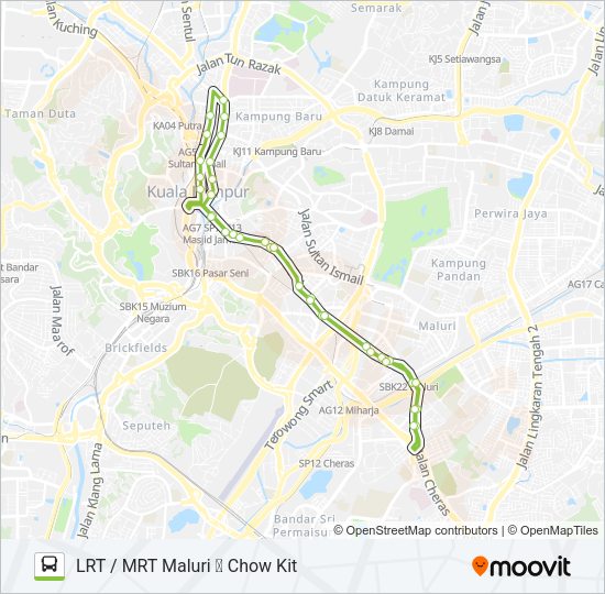 Laluan gokl16percubaan: Jadual Waktu, Hentian & Peta - LRT / MRT Maluri ...