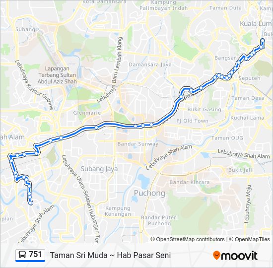 751 Route: Schedules, Stops & Maps - Pasar Seni (Platform B3 - B4 ...