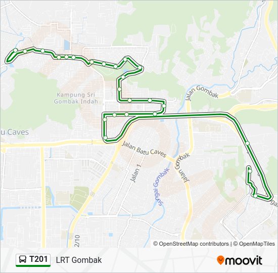 T201 Route: Schedules, Stops & Maps - LRT Gombak (Updated)