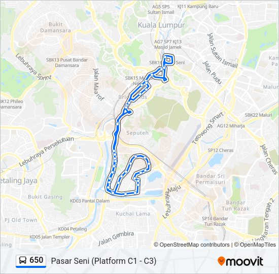 650 Route: Schedules, Stops & Maps - Pasar Seni (Platform C1 - C3 ...
