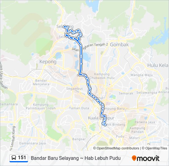 151 Route: Schedules, Stops & Maps - Dataran Bandar Baru Selayang (Updated)