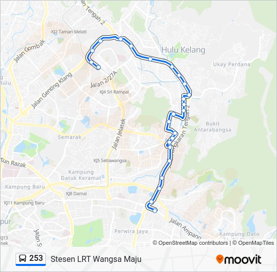 253 Route: Schedules, Stops & Maps - Stesen LRT Wangsa Maju (Updated)