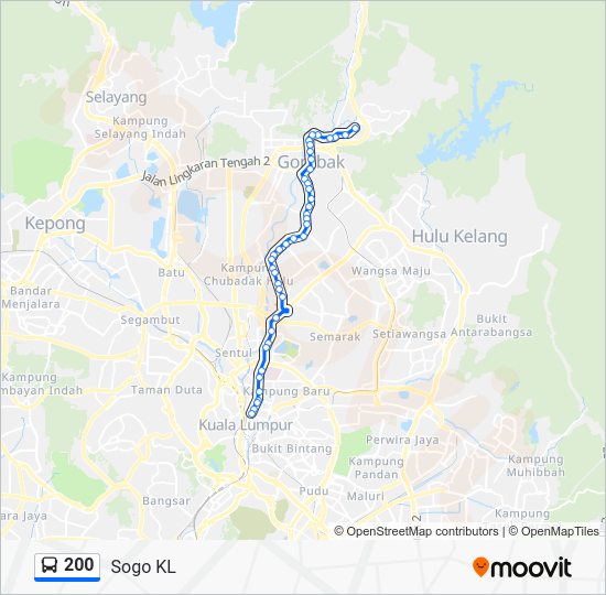 200 Route: Schedules, Stops & Maps - Sogo KL (Updated)