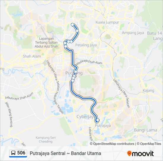 506 Route: Schedules, Stops & Maps - MRT Putrajaya Sentral (Updated)