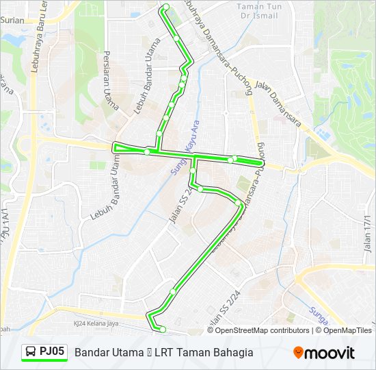 pj05 Route: Schedules, Stops & Maps - Bandar Utama (Updated)