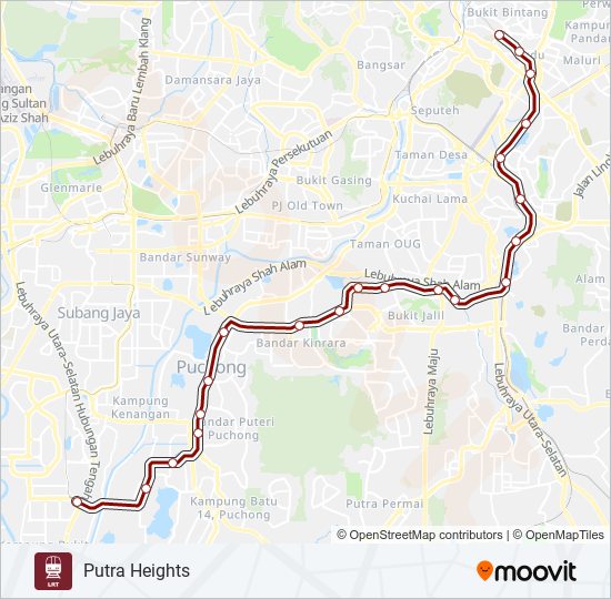 Laluan 4: Jadual Waktu, Hentian & Peta - Putra Heights (Telah dikemas kini)