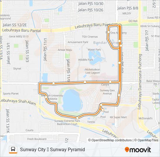 scty Route: Schedules, Stops & Maps - Sunway City ↺ Sunway Pyramid ...