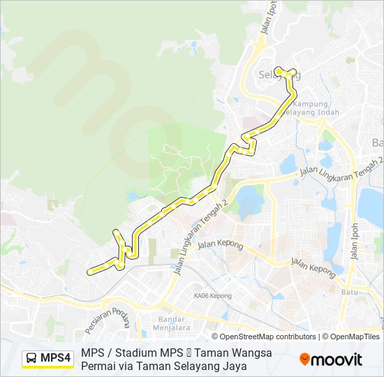 mps4 Route: Schedules, Stops & Maps - Stadium Mps Via Taman Selayang ...