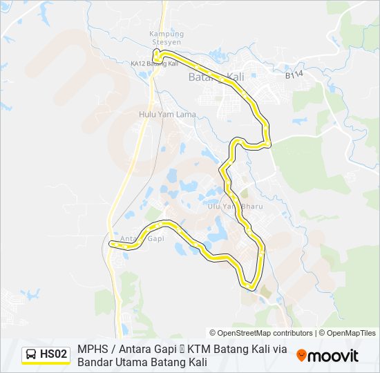 hs02 Route: Schedules, Stops & Maps - Antara Gapi ↺ KTM Batang Kali Via ...