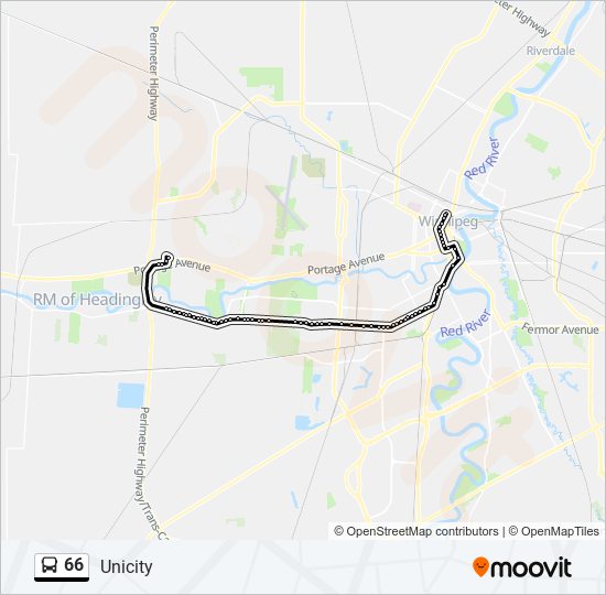 66 Route: Schedules, Stops & Maps - Unicity (Updated)