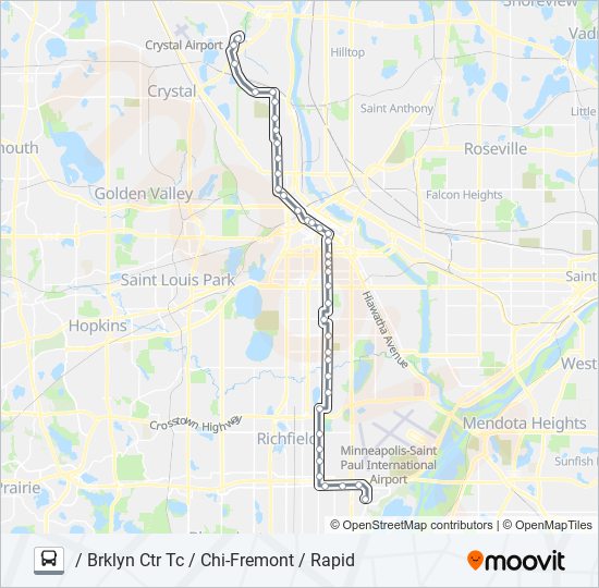 metro d line Route: Schedules, Stops & Maps - / Brklyn Ctr Tc / Chi ...