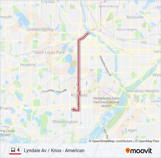 4 Route: Schedules, Stops & Maps - Lyndale Av / Knox - American (Updated)