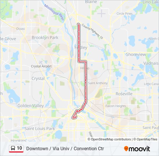 Ruta 10: horarios, paradas y mapas - Downtown / Via Univ / Convention ...