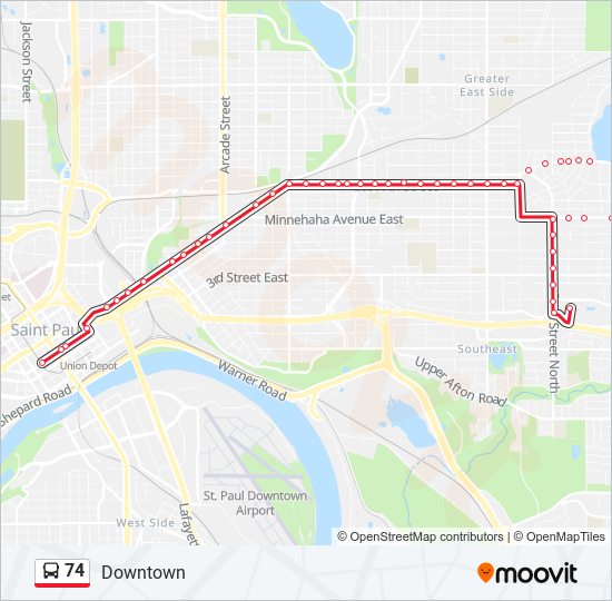 74 Route: Schedules, Stops & Maps - Downtown (Updated)