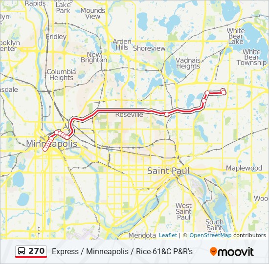 270 Route: Schedules, Stops & Maps - Express/Minneapolis/Rice-61&C P&R's