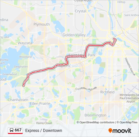 667 Route: Schedules, Stops & Maps - Express / Downtown (Updated)