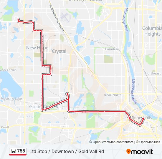 755 Route: Schedules, Stops & Maps - Ltd Stop / Downtown / Gold Vall Rd ...