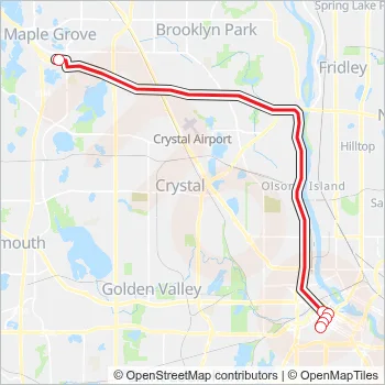 781 Route: Schedules, Stops & Maps - Express / Maple Grove / To Mpls ...