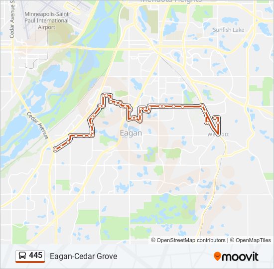 445 Route: Schedules, Stops & Maps - Eagan / Dodd & Opperman (Updated)