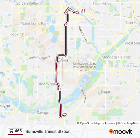 465 Route: Schedules, Stops & Maps - Burnsville Transit Station (Updated)